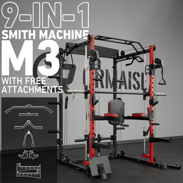 RitFit M1 Pro Smith Machine with Cable Crossover System, Multi-Function ...