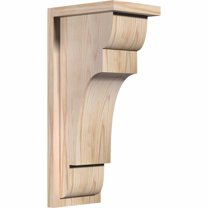 7 1/2"W x 10"D x 22"H New Brighton Smooth Corbel w/Backplate, Douglas ...