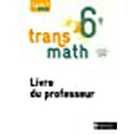 Transmath 6e : Livre du professeur | Walmart Canada
