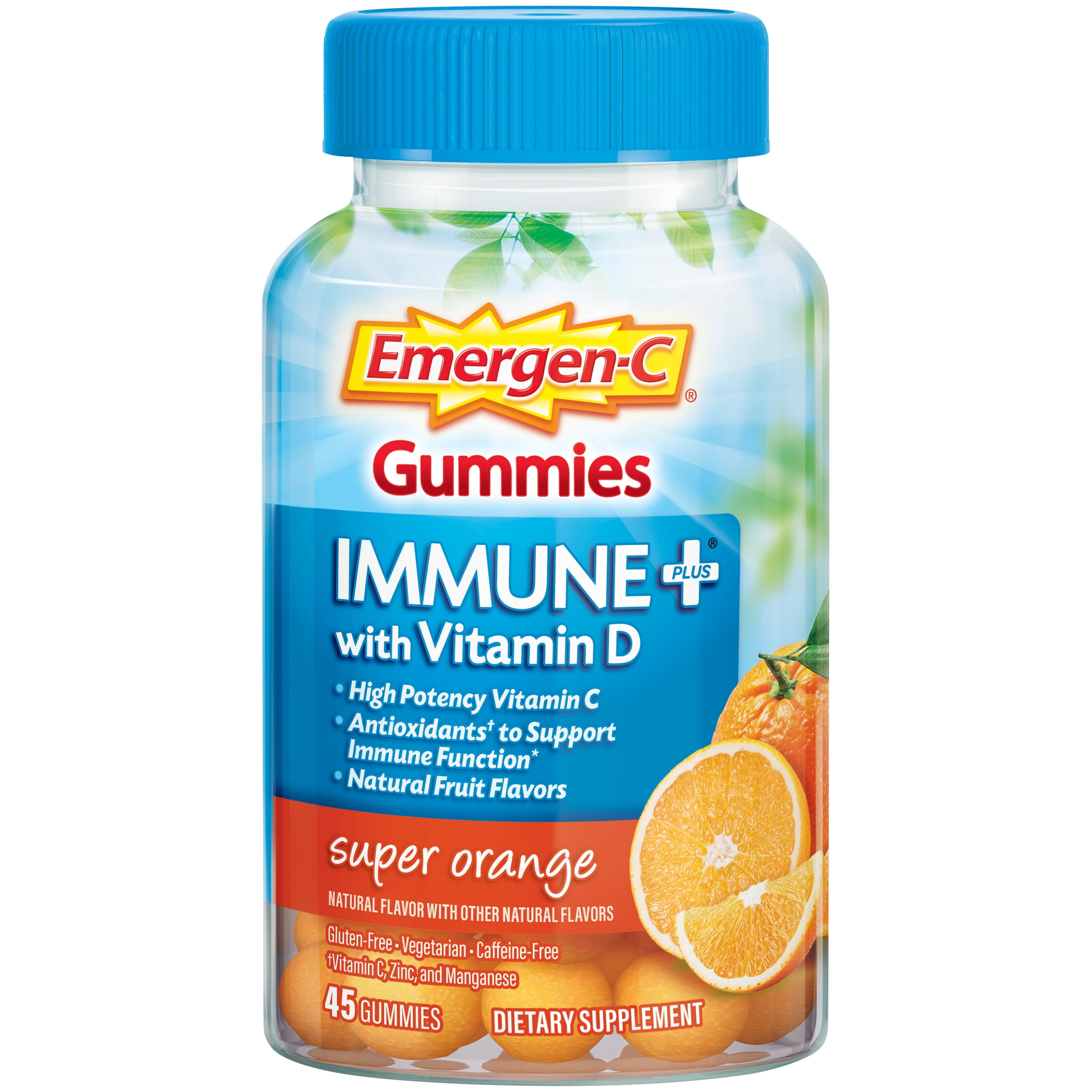 Emergen-C Immune+ Immune Gummies, Vitamin D plus 750 mg Vitamin C, Immune Support Dietary ...