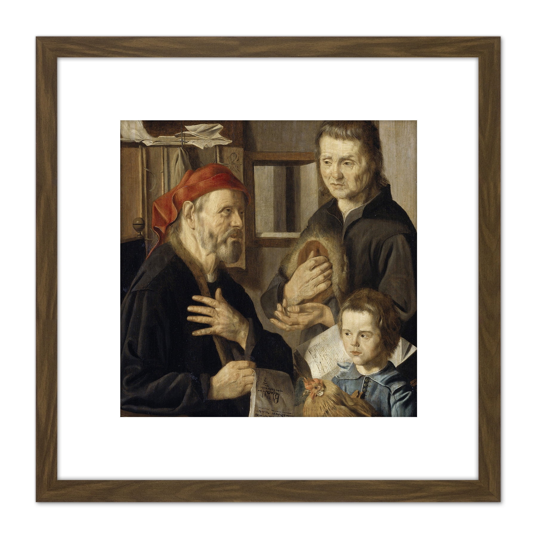 Woutersz Stap Office Of Steward Notary Painting 8X8 Inch Square Wooden ...