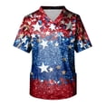 1776-2026 250th Anniversary USA Scrubs for Men 4th of July V-Neck Tunic ...