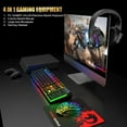 Manbasnake Gaming Headset and Keyboard Combo, RGB Backlit, Wireless ...