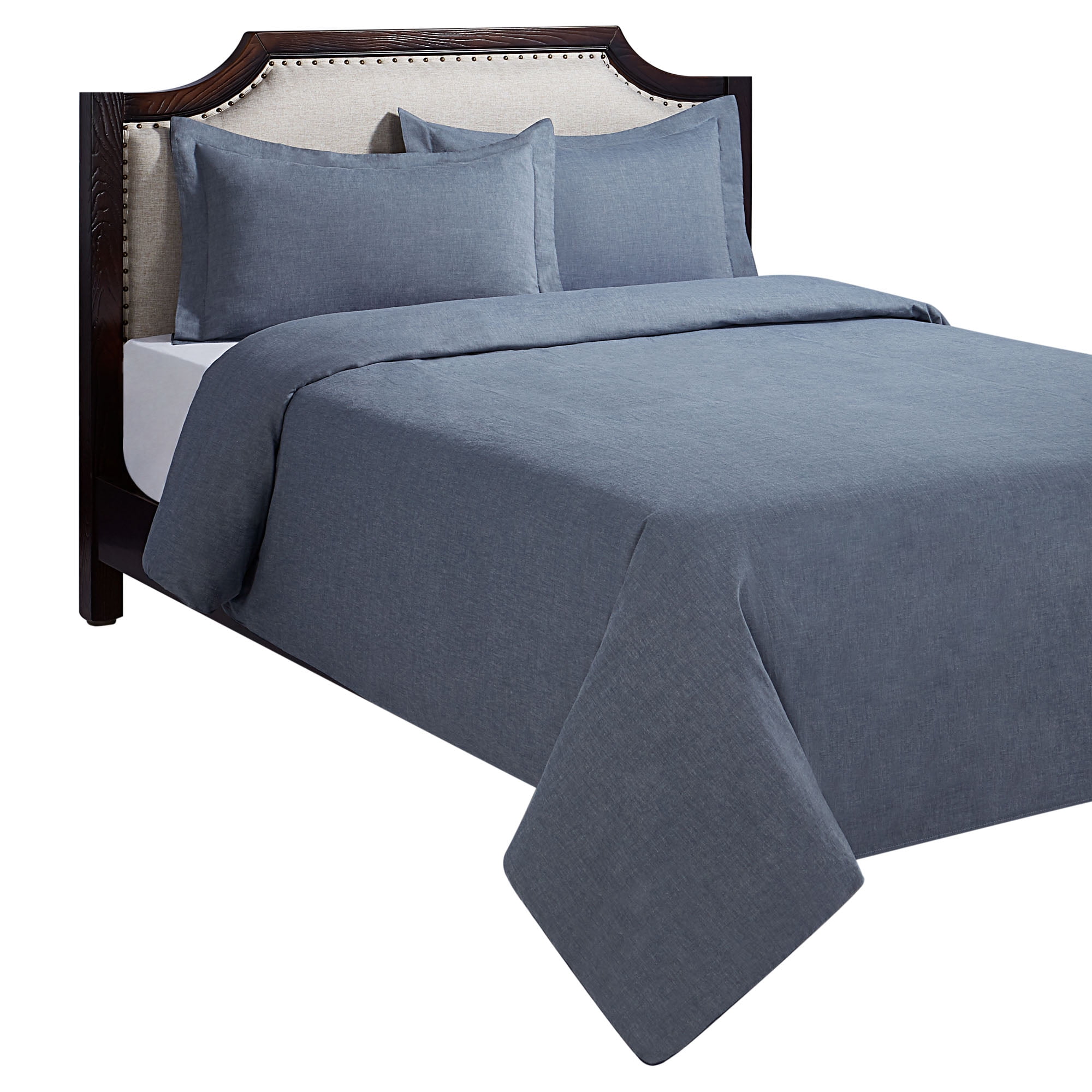 Click here for Hometrends 3-Piece Blue Chambray Duvet Cover Set... prices