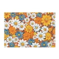 BZSMCE Flower Color Yellow Pattern Pattern 2-Piece Non-Slip Absorbent ...