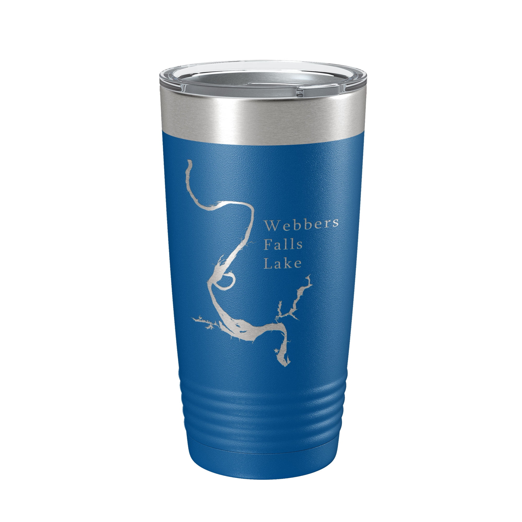 Webbers Falls Lake Map Tumbler Travel Mug Insulated Laser Engraved ...