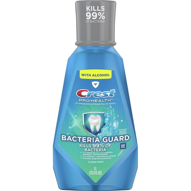 Crest Pro Health Bacteria Guard con enjuague bucal de menta limpia con ...