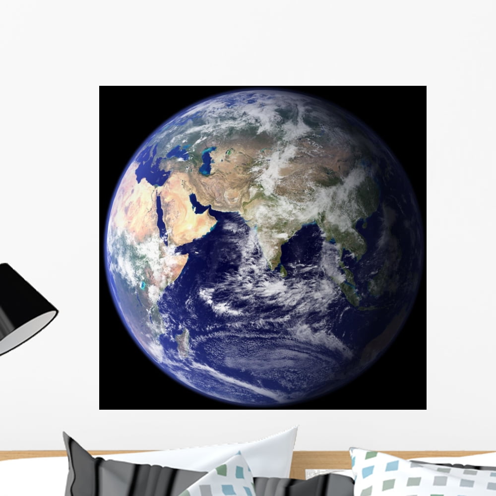 3D Globe and Earth Wall Mural Decal by Wallmonkeys Vinyl Peel and Stick ...