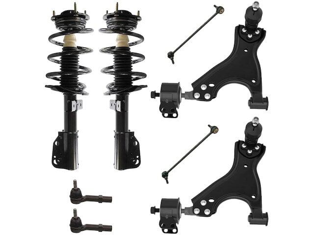 Front Strut Coil Spring Control Arm Tie Rod Kit - Compatible with 2009 ...