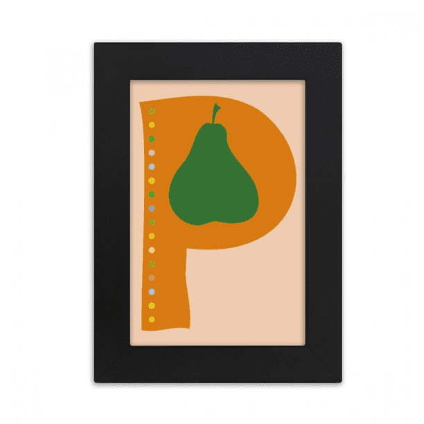 P Alphabet Pear Fruit Cute Pattern Desktop Photo Frame Picture Display ...