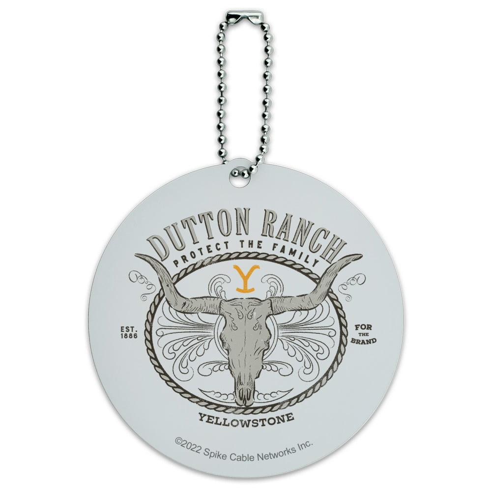 Yellowstone TV Show Badge Round Luggage ID Tag Card Suitcase Carry-On ...