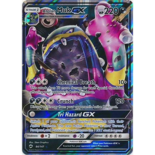 Alolan Muk GX Pokémon 84/147 Muy Raro | Bodega Aurrera en línea