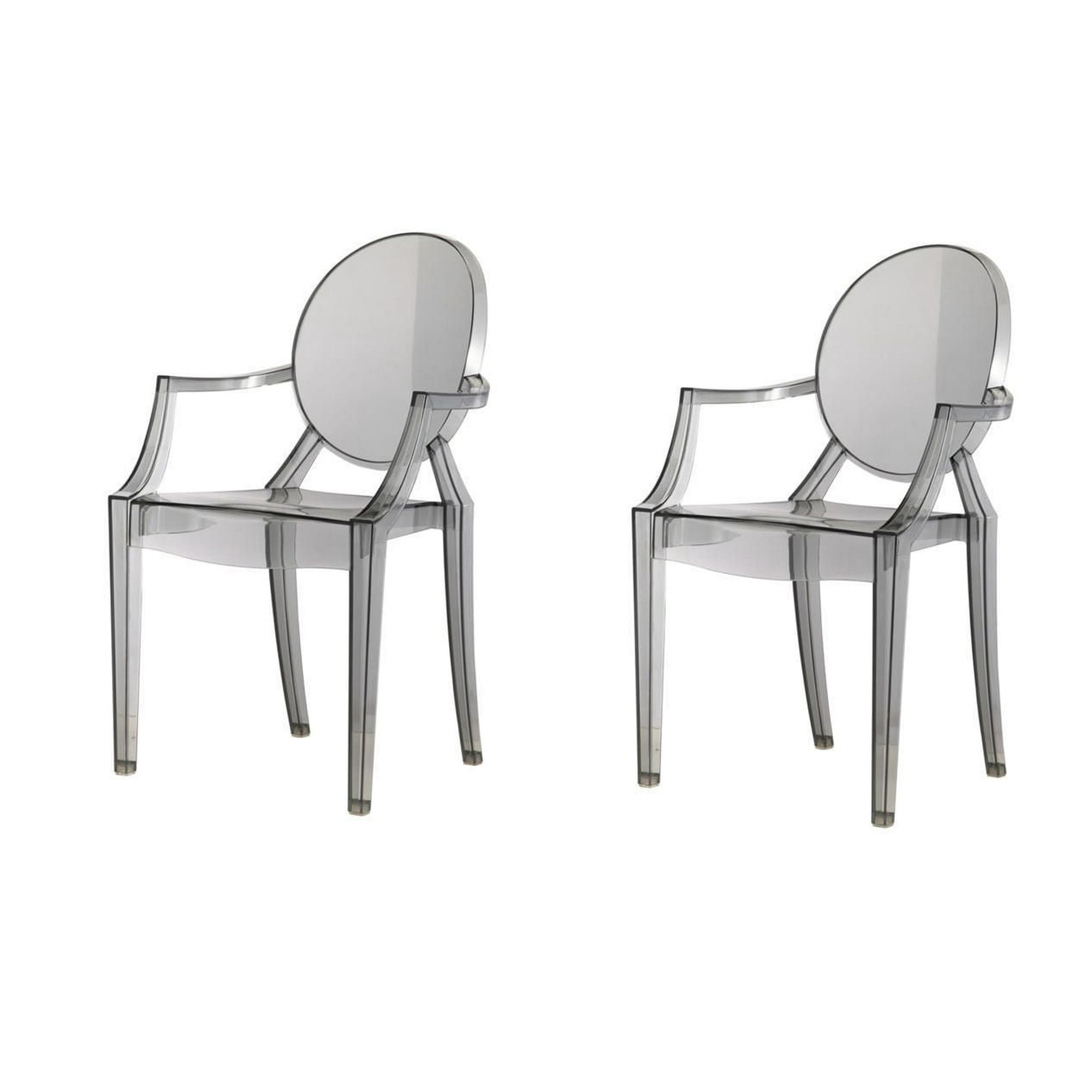 Click here for Plata Décor Import Inc Ghost Chair In Smoke Set Of... prices