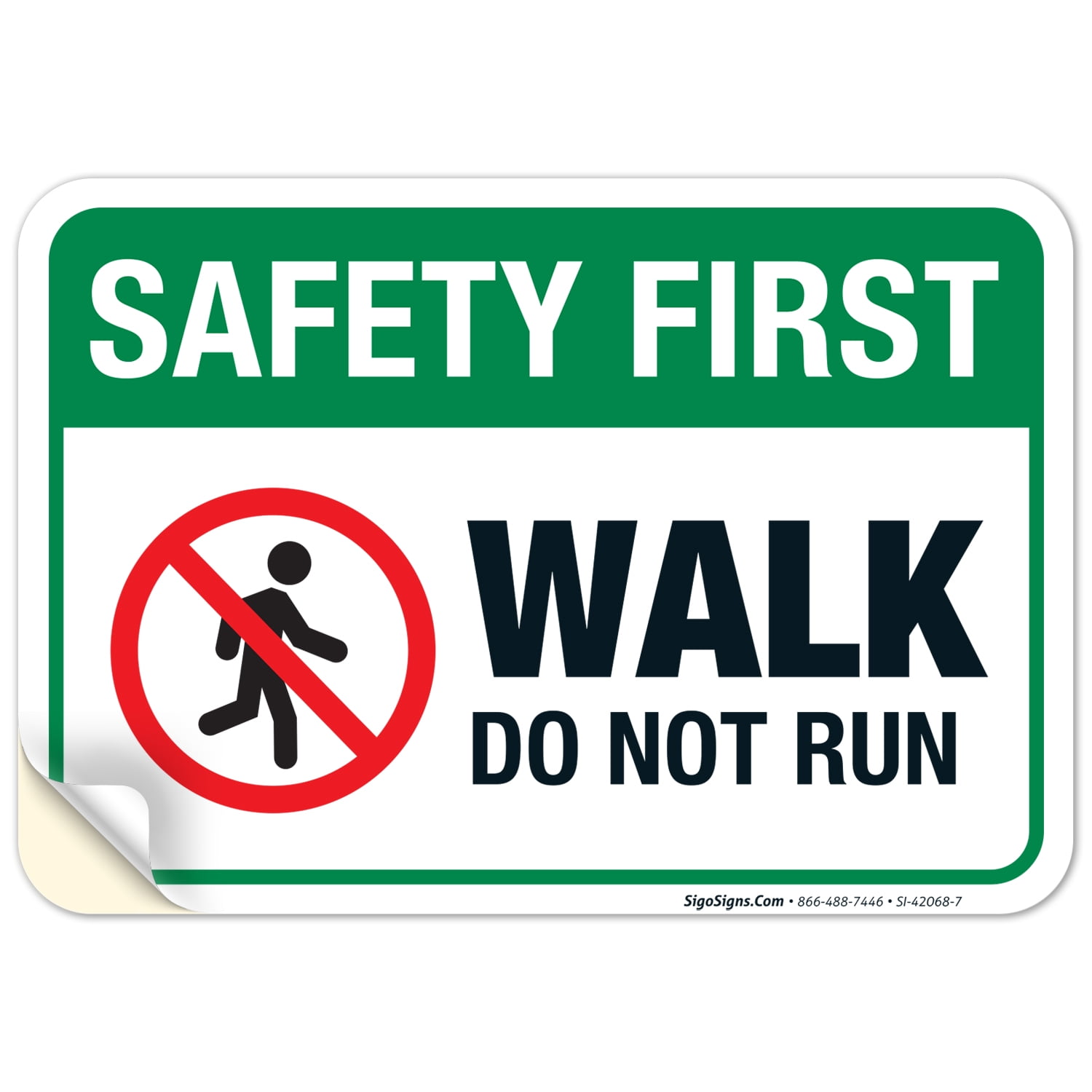 Pool Sign, Safety First Walk Do Not Run Sign, - Walmart.com