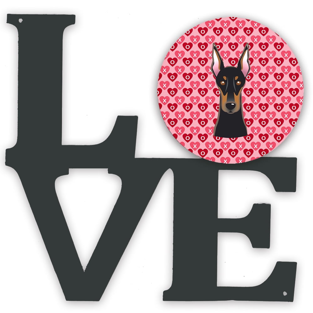 Doberman Pinscher Metal Wall Artwork LOVE - Walmart.com