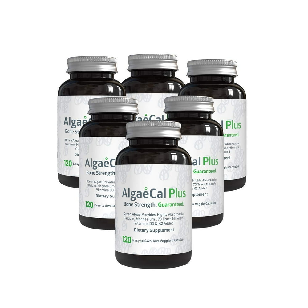 AlgaeCal Plus Plant-Based Calcium Supplement with Magnesium, Boron ...