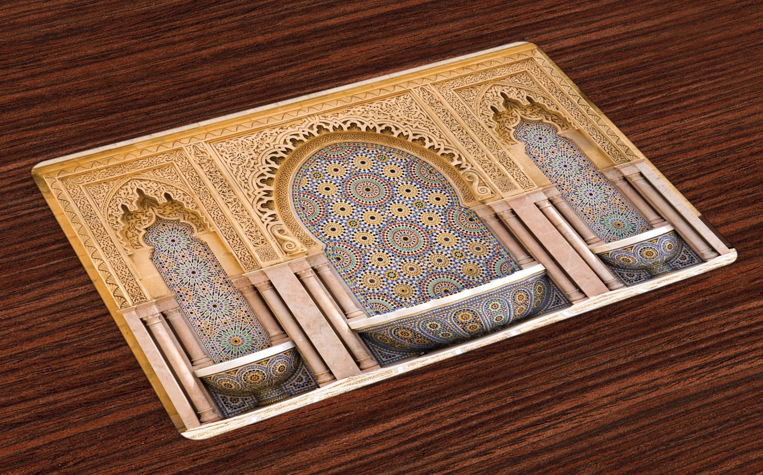 moroccan-placemats-set-of-4-typical-moroccan-tiled-fountain-in-the-city