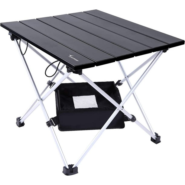 Sportneer Portable Camping Table Lightweight Folding Table with Aluminum Table Top and Carry Bag Prefect for Dining Cutting Cooking Picnic