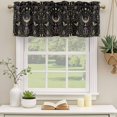 2 Pack Whimsical Lunar Valance for Window Butterfly Moonphases Purple ...