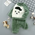 2 Piece Kids Winter Fleece 𝐏ajamas Set Toddler Boys Girls Loose Plush ...