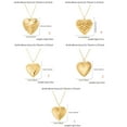 Adjustable Chain Heart Photo Locket Necklace with Detailed Florals ...