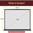 50 Inches Projector Screen Portable Floor Standing Fold-Out Roll-Up ...