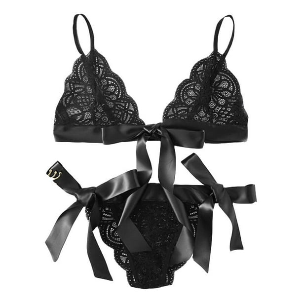 Sexy Lingerie Bow Lace Three Point Valentines Day Sexy Set