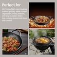 Bakken Pre-Seasoned Cast Iron Wok with Wooden Lid, 14" Stir Fry Pan for ...