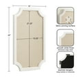 Hogan Framed Scalloped Decorative Wall Pinboard, White, 18 x 30, Rustic ...