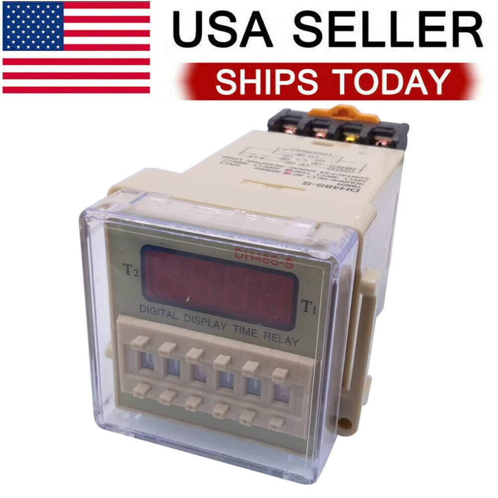 US Stock AC 110V Digital Precision Programmable Time Delay Relay DH48S ...