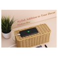 2Pack Cable Management Box, Handwoven Imitation Rattan Cord Organizer ...