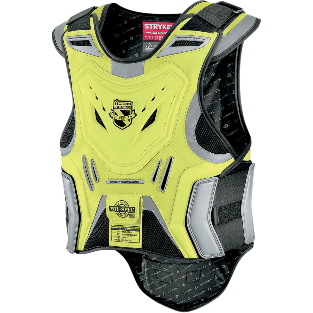 ICON Stryker™ Vest Off Road/Street (Solid Yellow, Small/Medium ...