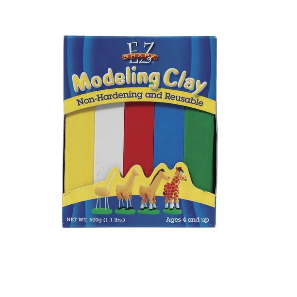 EZ Shape Non-Hardening Non-Toxic Reusable Wax-Based Modeling Clay, 1.1 ...