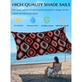 Abstract Art Sun Shade Sail 8'X10' Modern Diamond Patterns Red Black ...