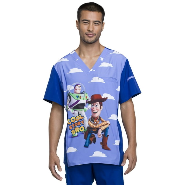 Tooniforms Disney Men's V-Neck Medical Scrub Top TF700 - Walmart.com