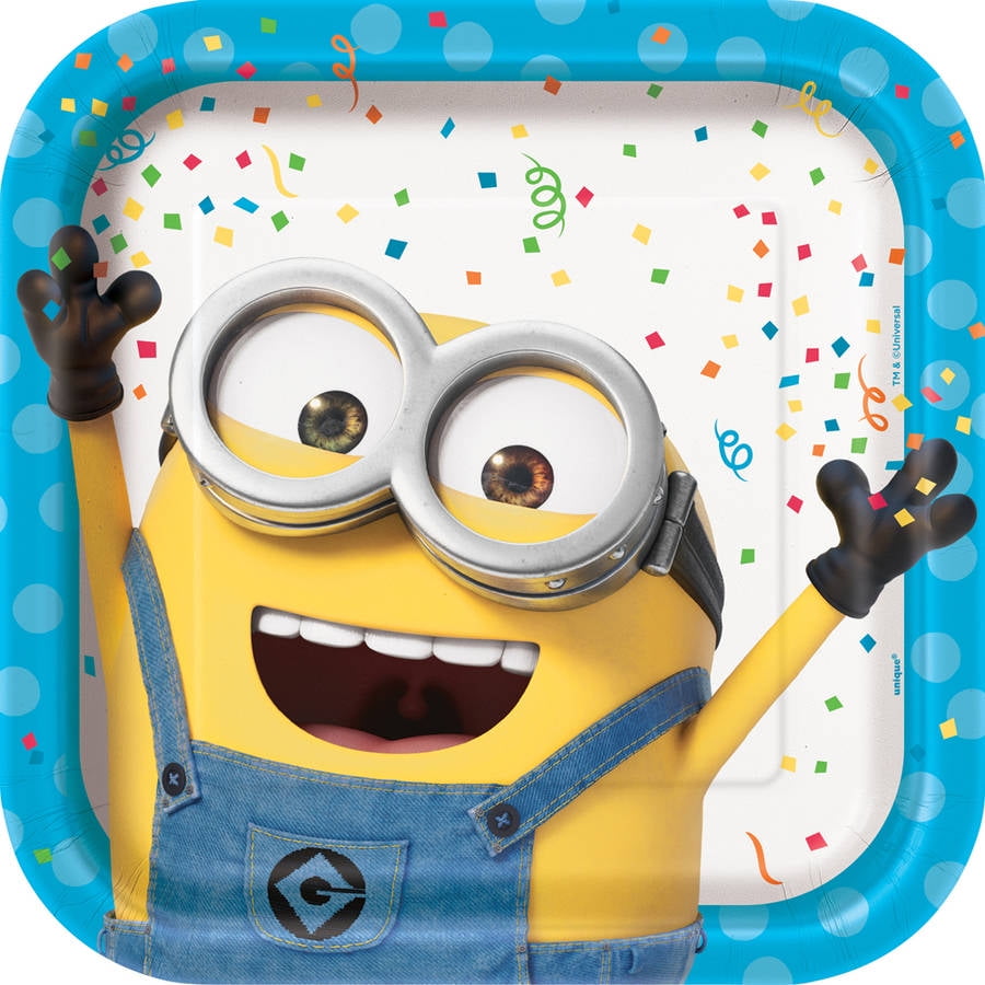 Despicable Me Minions Paper Dinner Plates, 9in, 8ct - Walmart.com ...