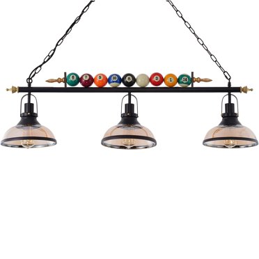 Premium 3-Shade Billiard Lamp, Green and Gold - Walmart.com