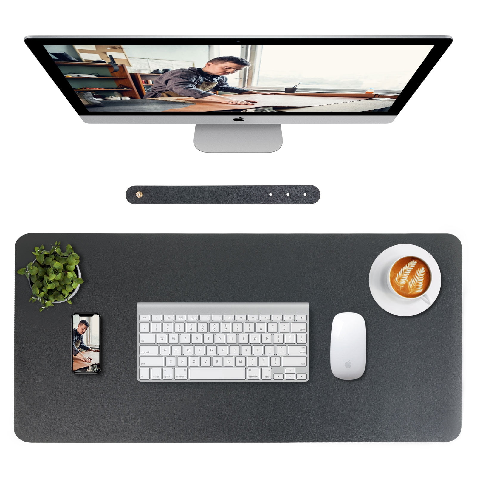 SEVVA Leather Desk Mat 35.43"x15.7" Desk Pad,Desktop mat,Waterproof ...