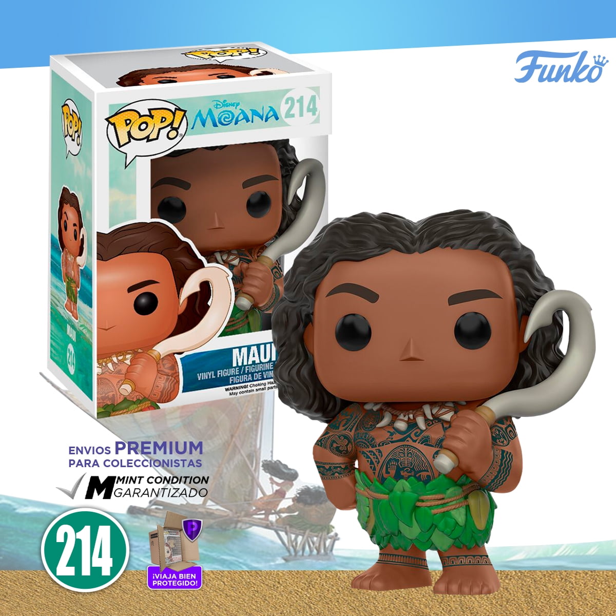 Funko Pop Maui #214 Funko Moana Un Mar De Aventuras Pelicula Animada ...