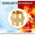 10 Pack FeMale to Adapter, 1/2" FNPT x 3/8" Brass Coupling Coupler Hex ...