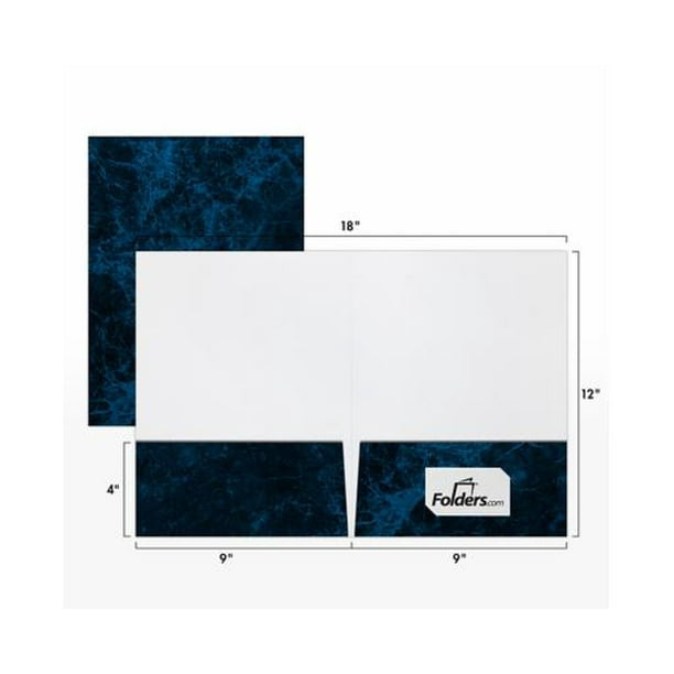 LUXPaper 9 x 12 Presentation Folder, Dark Blue Marble, 50/Pack ...
