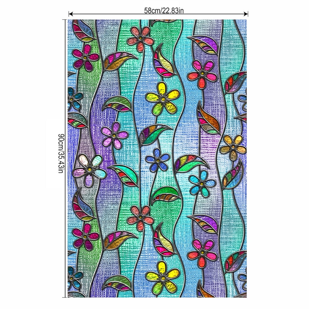 Window Privacy Film,3D Decorative Window Vinyl Stained Glass Window ...