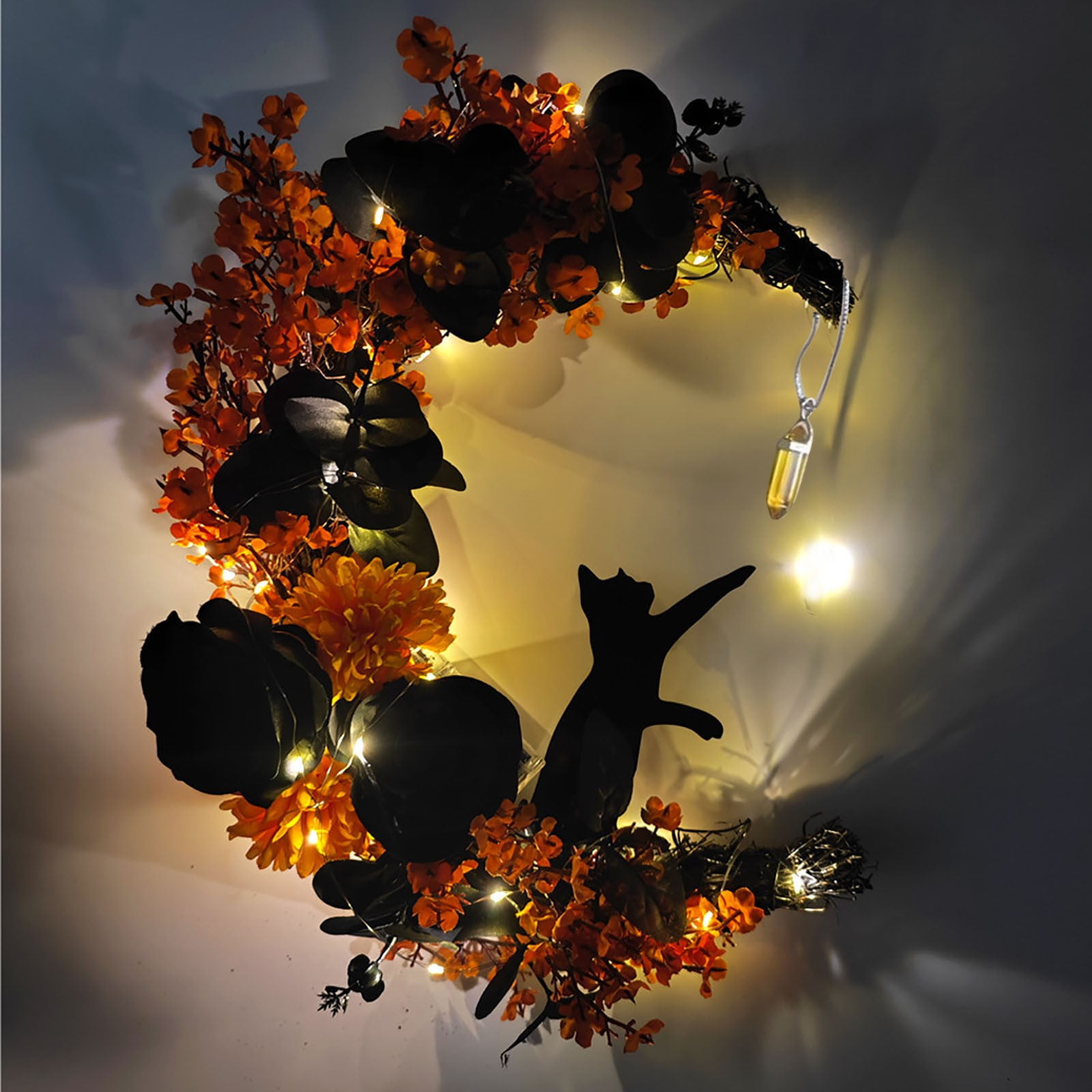 Click here for Qipopiq Haloween Wreath With And Black Decoration... prices
