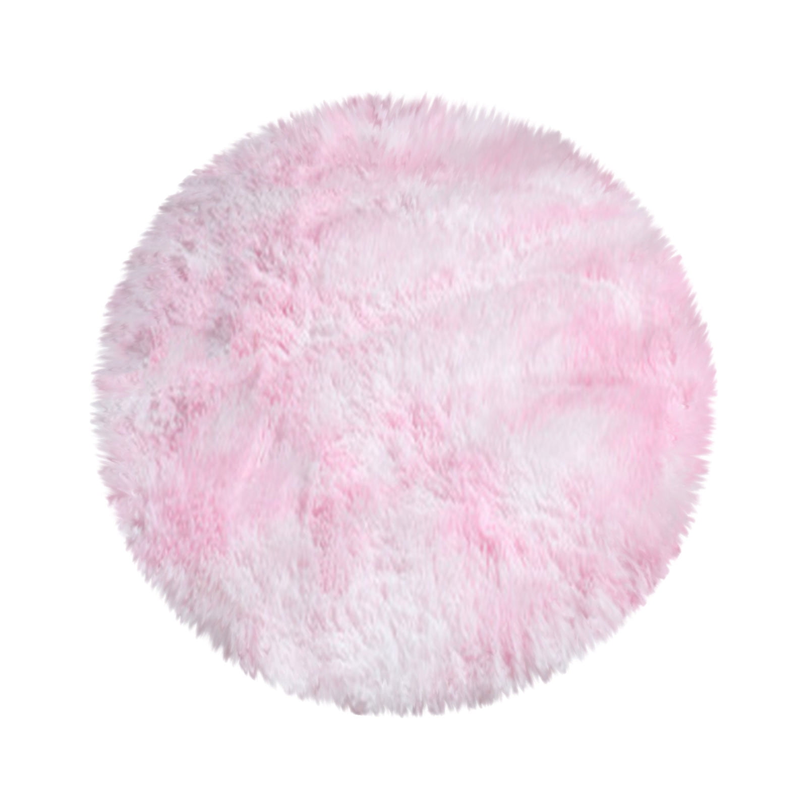 JeashCHAT Round Rug Clearance, 39in Cozy Soft Shaggy Plush Area Rug Tie ...