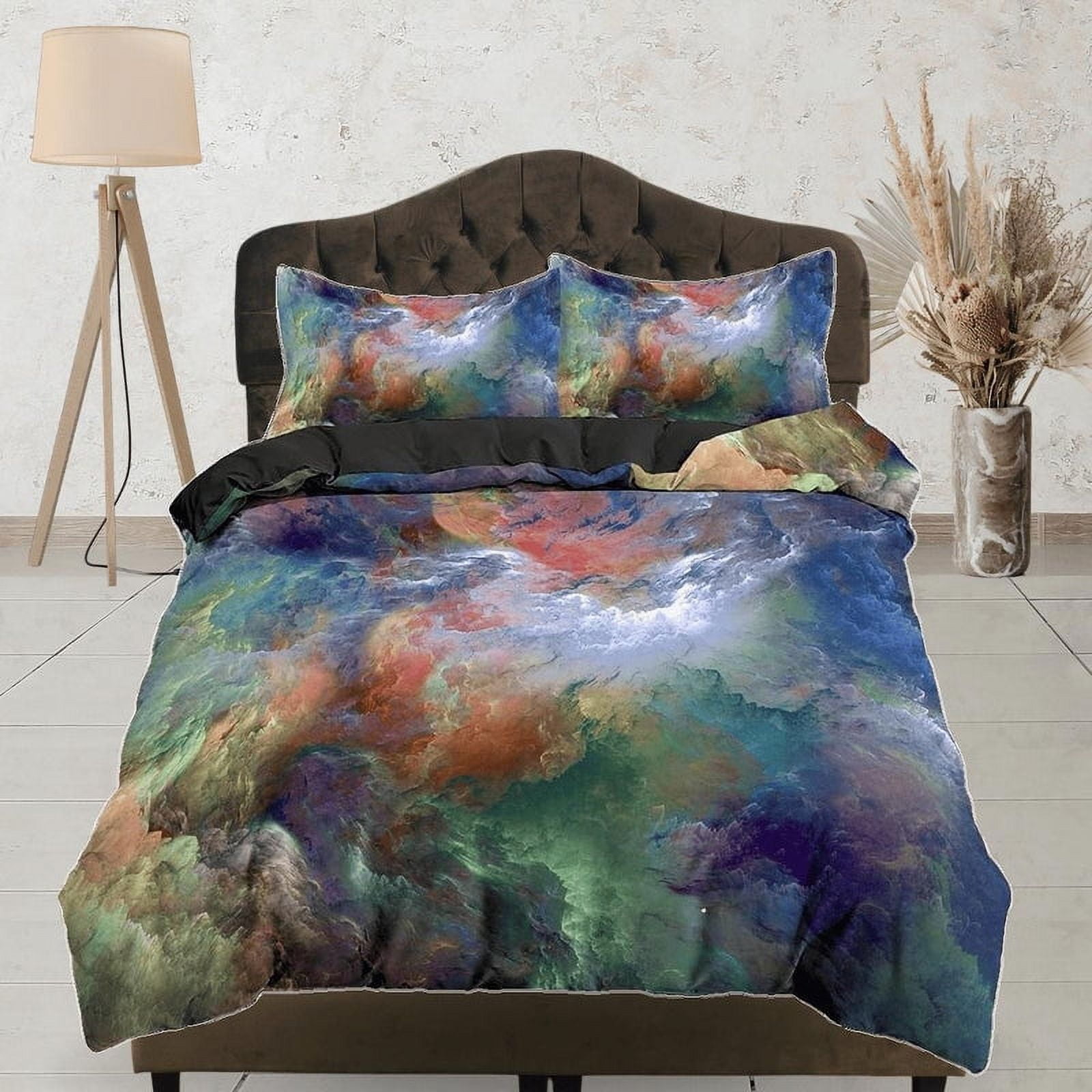 Nebula Galaxy Bedding, 3D Outer Space Bed Set Full, Cosmic Duvet Cover ...