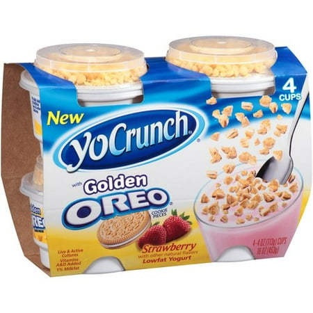 YoCrunch Strawberry Lowfat Yogurt with Golden Oreo Cookie Pieces, 16 oz ...