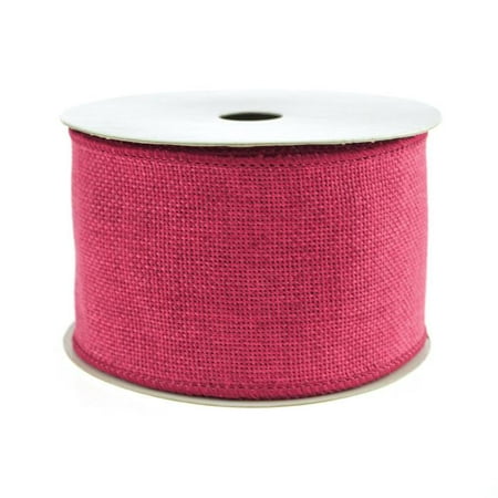 Faux Burlap Wired Edge Ribbon, 2-1/2-inch, 10-yard, Hot Pink - Walmart.com