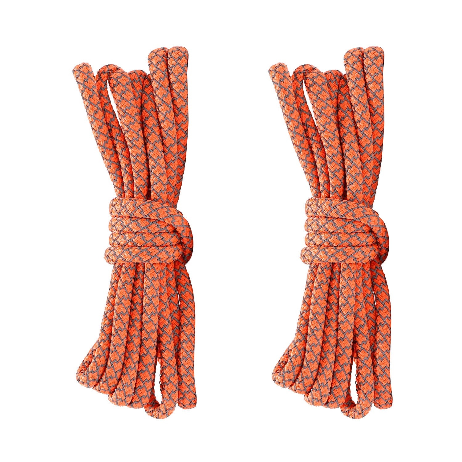 2 Pair Round Reflective Rope Shoelaces Replacement Boot laces for ...