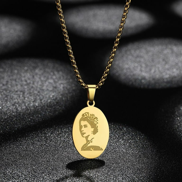 Queen elizabeth gold necklace store