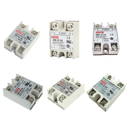 SSR-10DA SSR-25DA SSR-40DA SSR-40AA SSR-75DA SSR-60DA DC-AC Solid State Relay Module DC 3-32V to ...